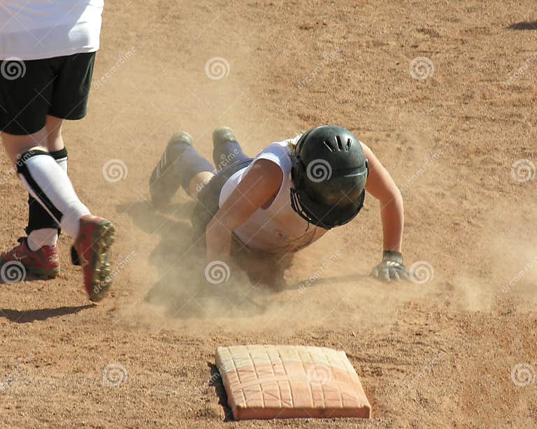 Sliding Back stock image. Image of athlete, play, girl - 131989