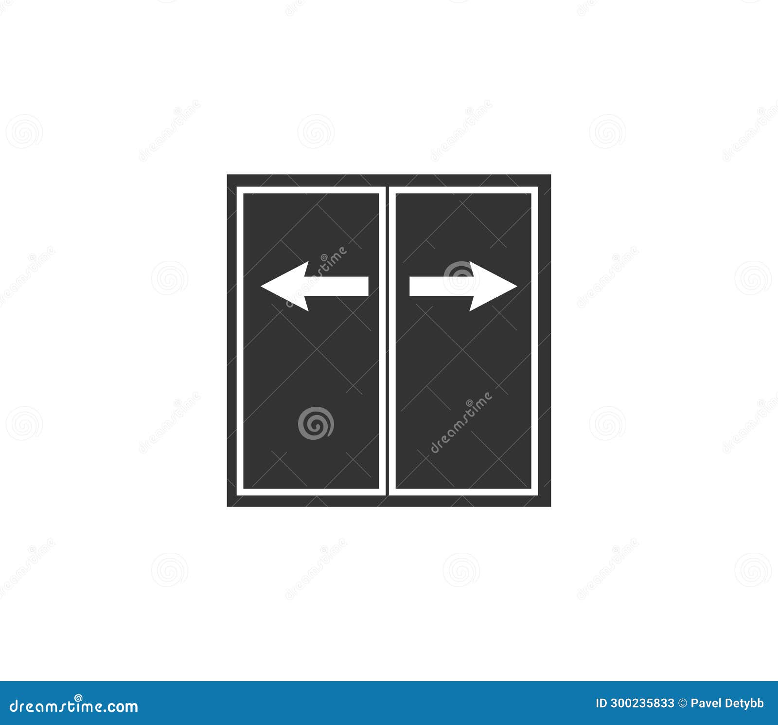 Sliding Door Icon. Vector Illustration. Stock Illustration ...