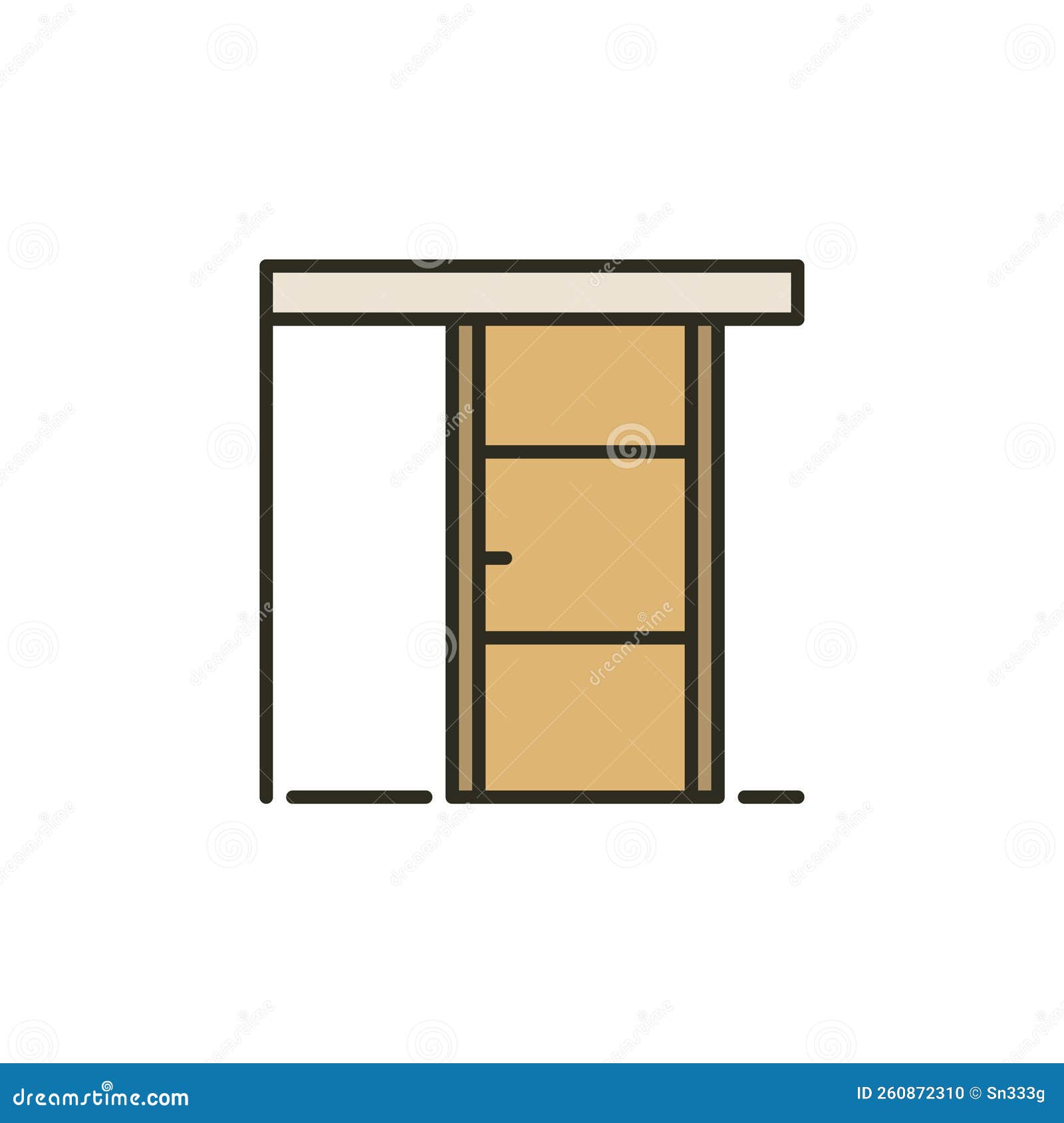 Sliding Door Vector Concept Colored Icon or Sign Stock Vector ...
