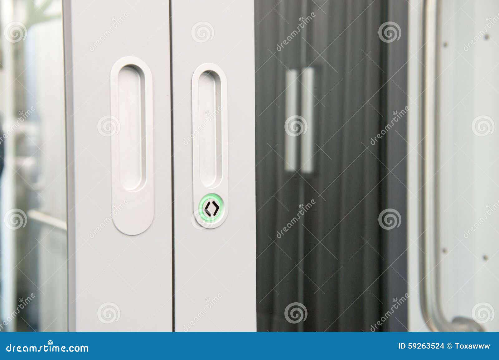 Sliding Doors in Modern Train Stock Photo - Image of platform, symbol ...
