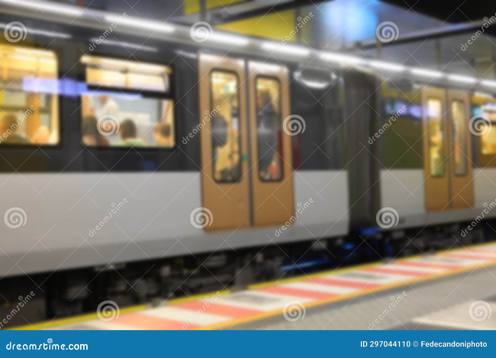 Sliding Doors of Subway Car in Underground Stop Ideal As Backdrop for ...