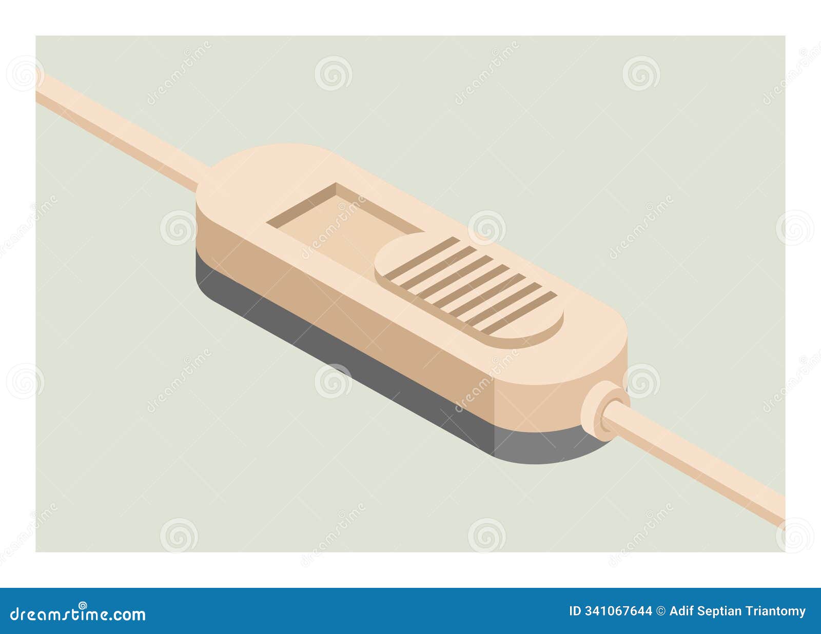 Sliding Electric Switch Button. Simple Flat Illustration in Isometric ...