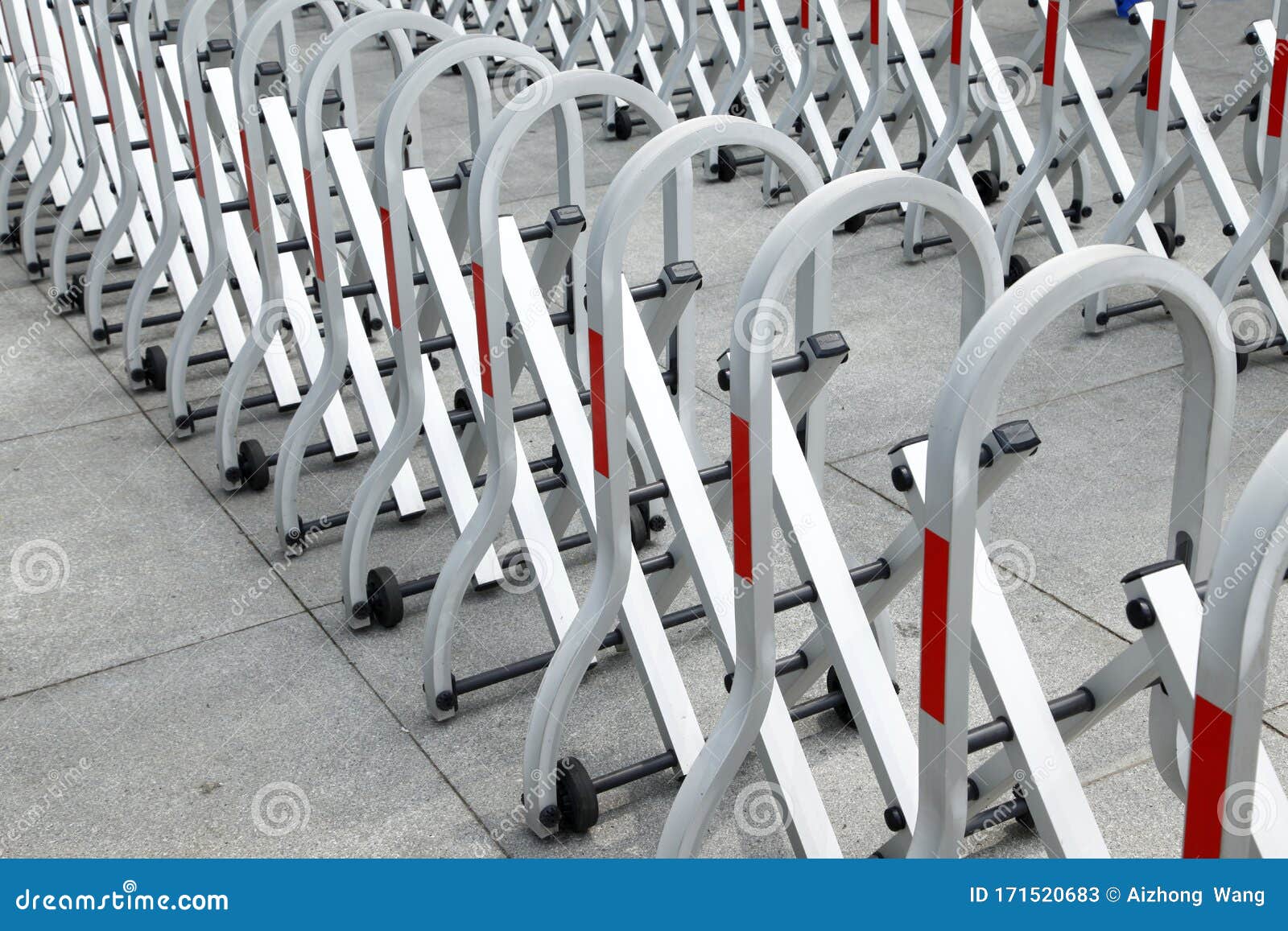 Sliding and Folding Barrier Stock Image - Image of wheel, construction ...