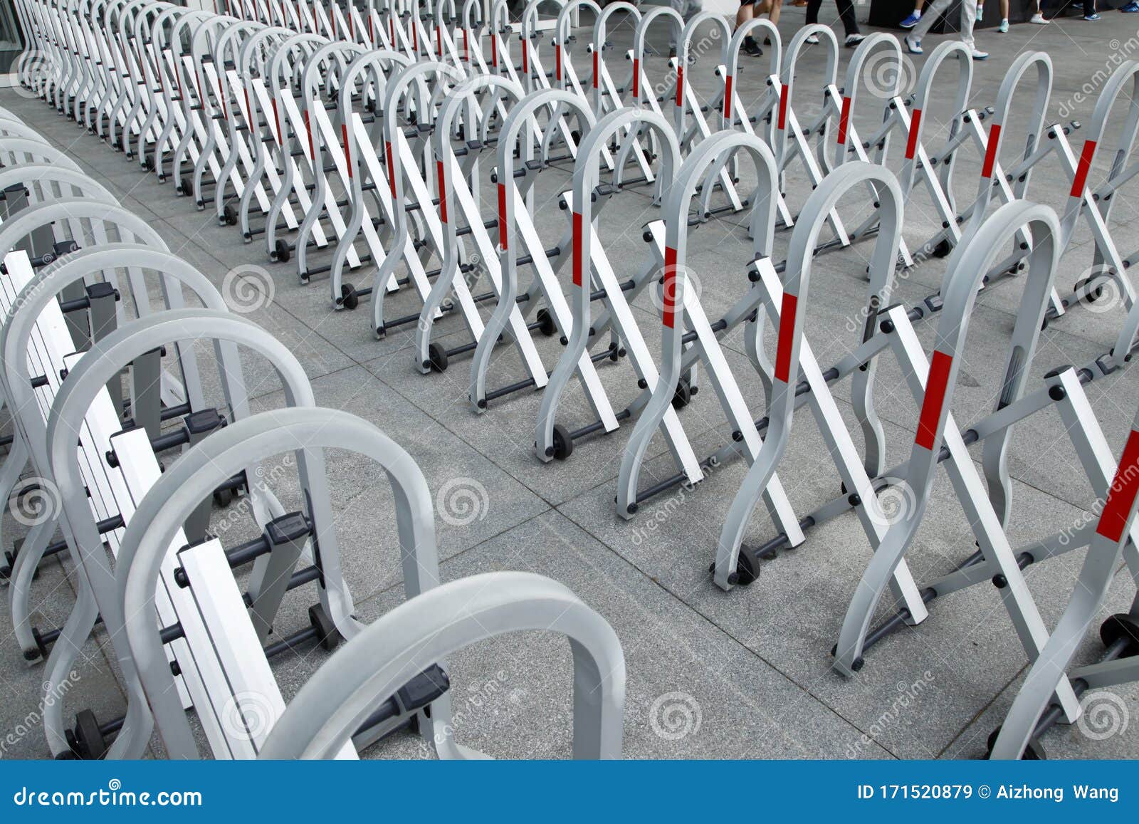 Sliding and Folding Barrier Stock Image - Image of metal, construction ...