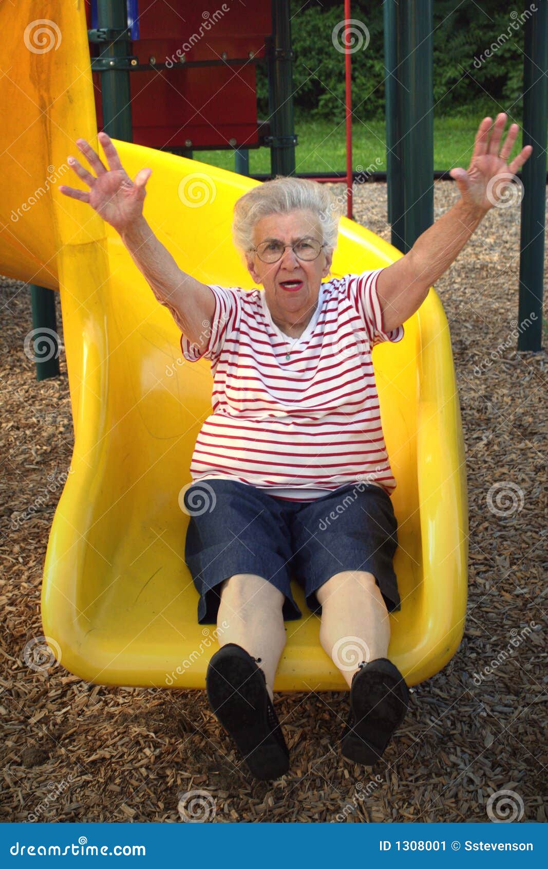 Sliding Grandmother 4 stock image. Image of people, older - 1308001