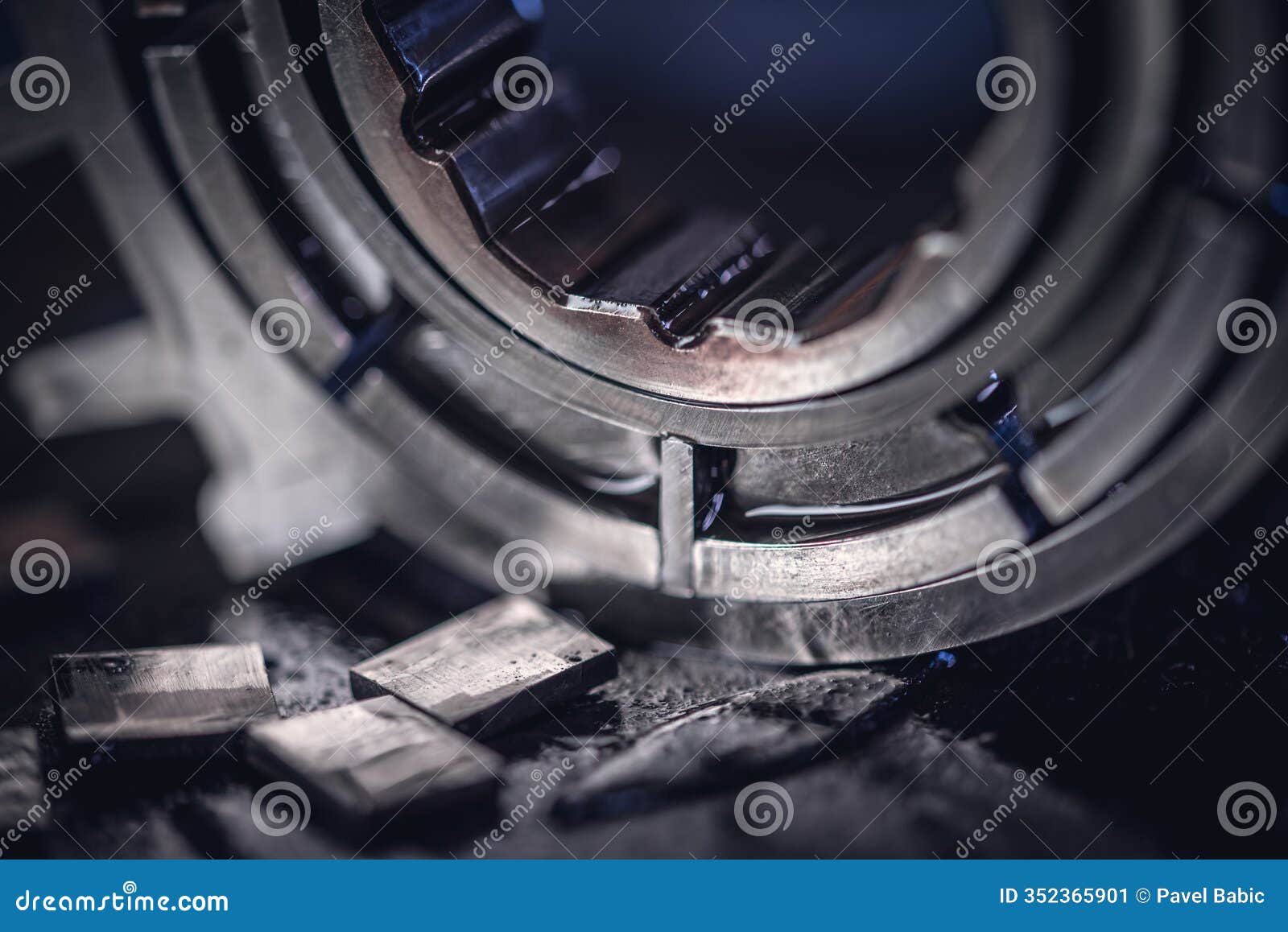 Sliding Vane High Oil Pressure Pump of a Modern Vehicle Engine Stock ...