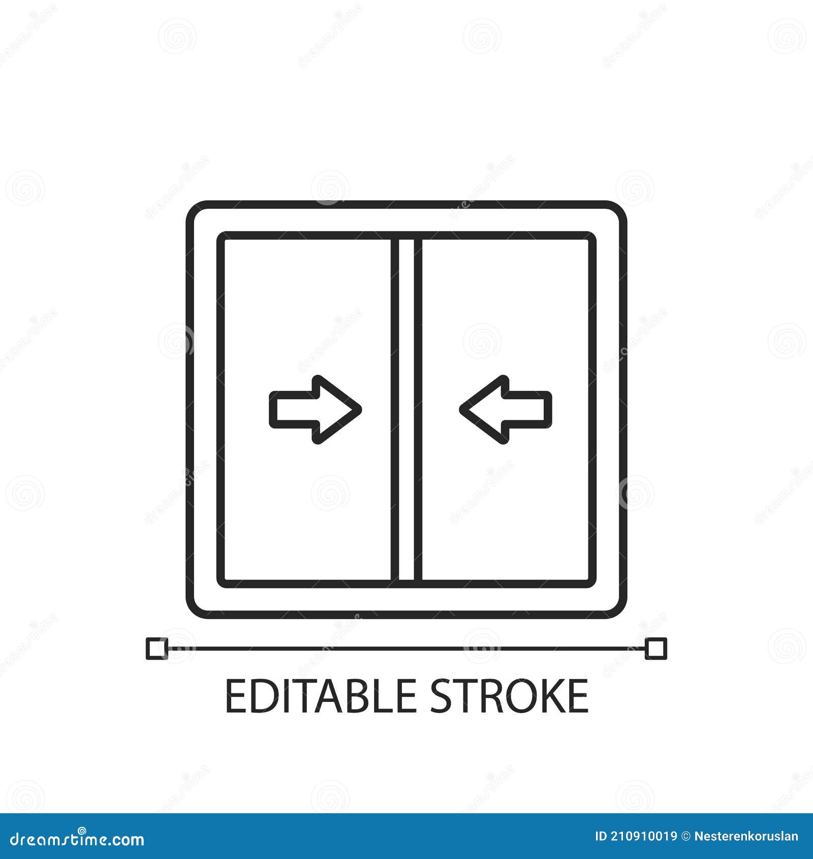 Sliding Windows Icon Cartoon Vector | CartoonDealer.com #211581391