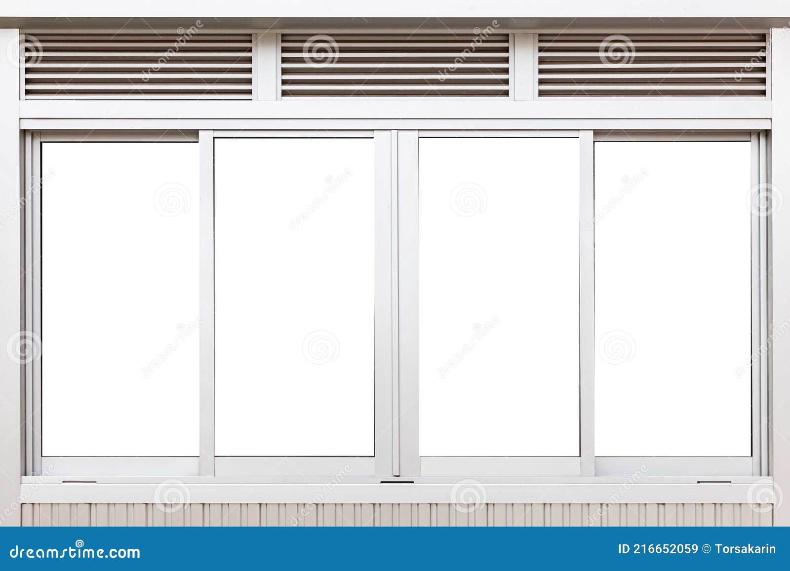 Sliding Wood Window Frame Isolated On A White Background Royalty-Free ...