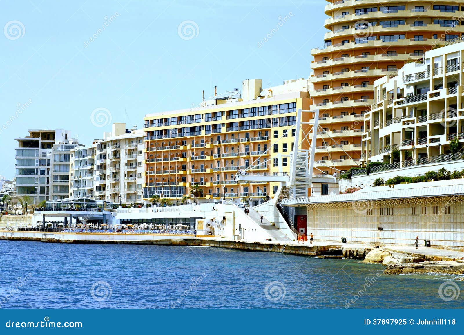 Sliema waterfront, Malta editorial image. Image of sliema - 37897925