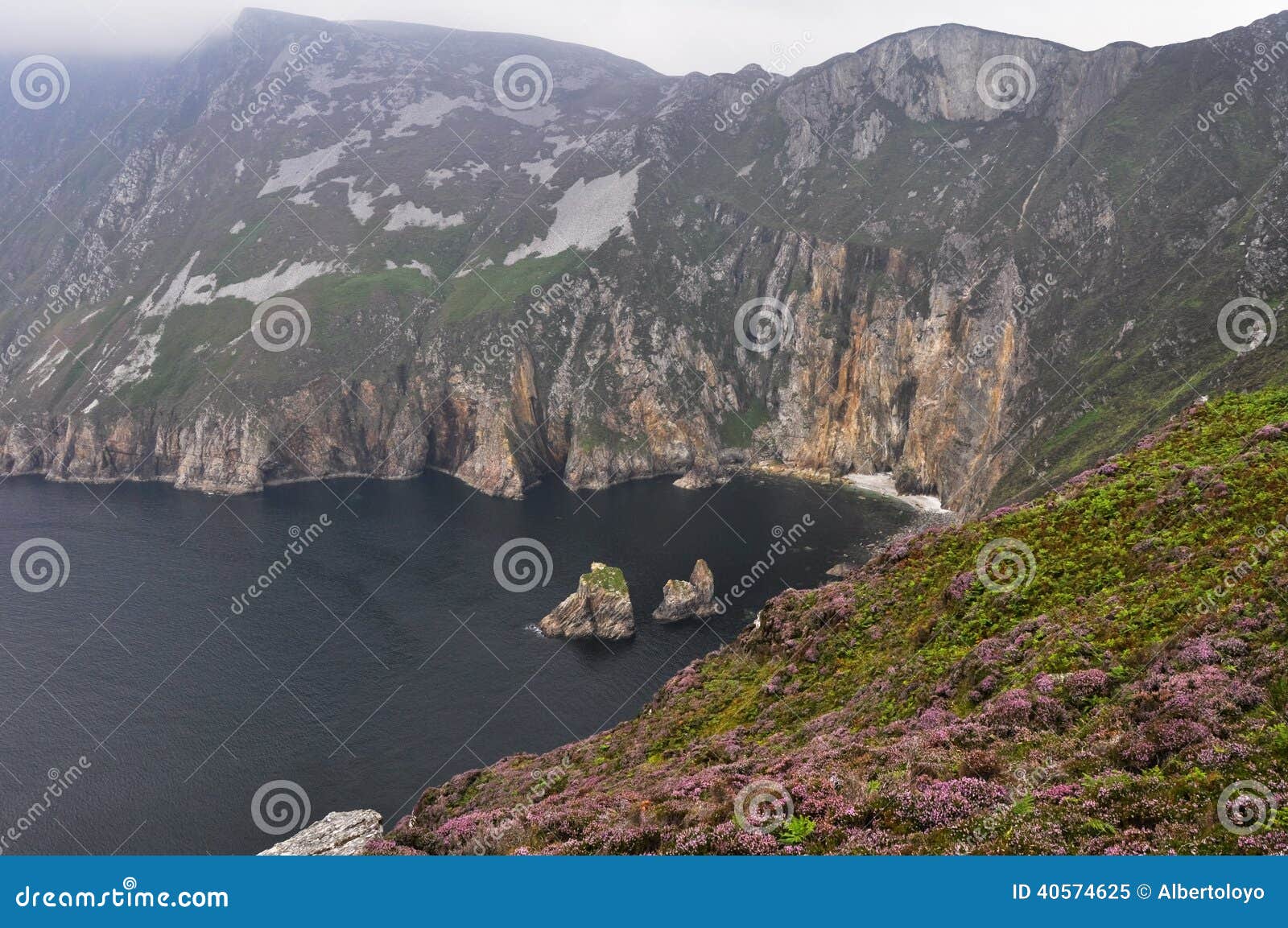 Slieve League Cliffs, Ireland Stock Image - Image of slieve, donegal ...