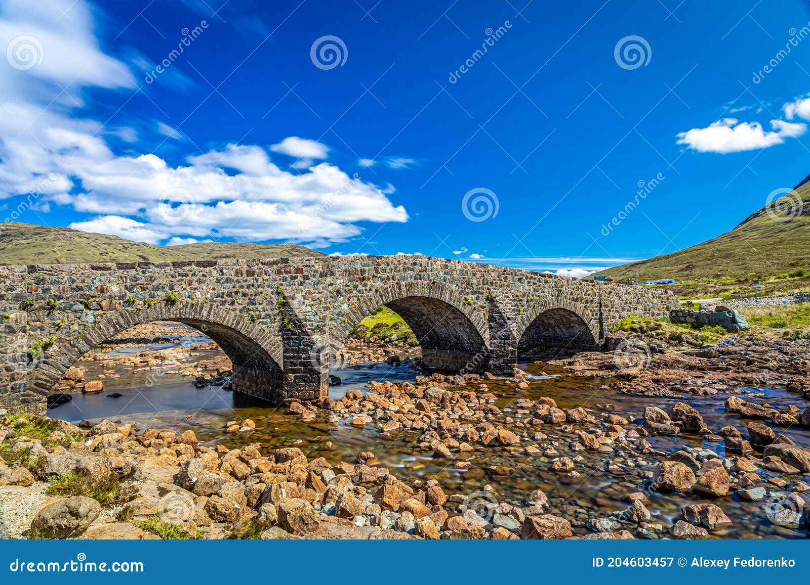 Sligachan Bridge on the Isle of Skye in Scotland Stock Image - Image of ...