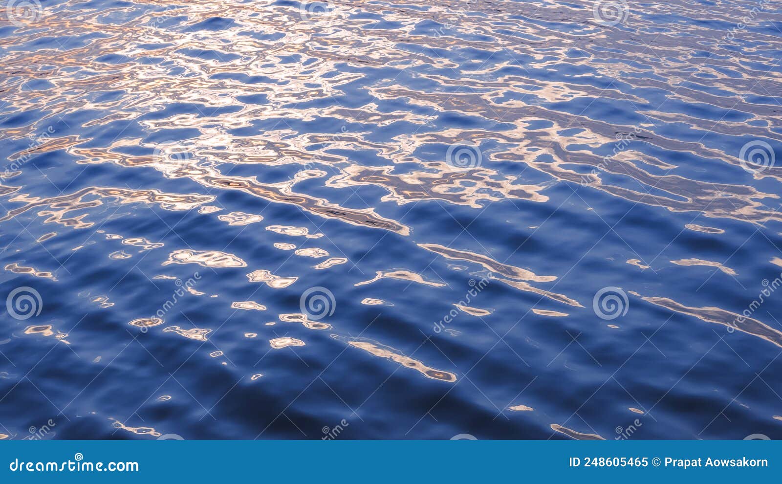 Slight Blur Motion of Beautiful Sunlight Reflection on Sea Surface at ...