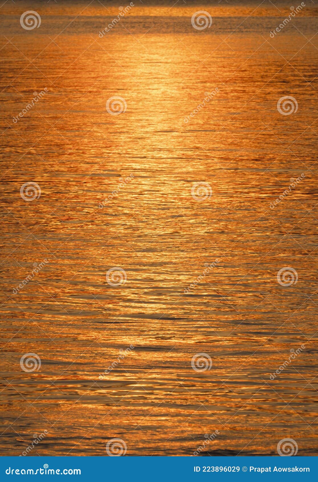 Slight Blur Motion of Colorful Golden Sunlight Reflection on River ...