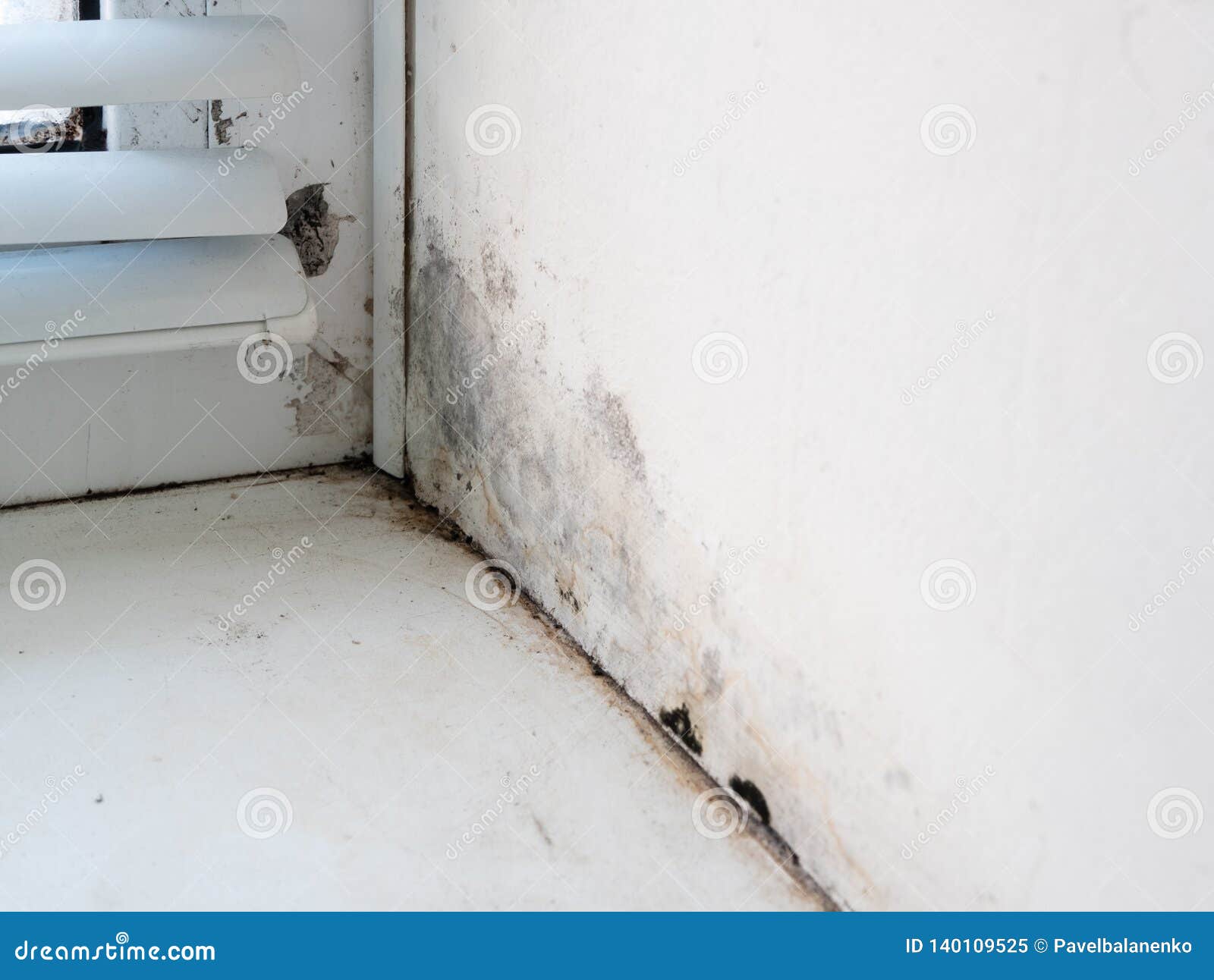 Slight Stains of Moisture on Window Wall Frame Stock Image - Image of ...