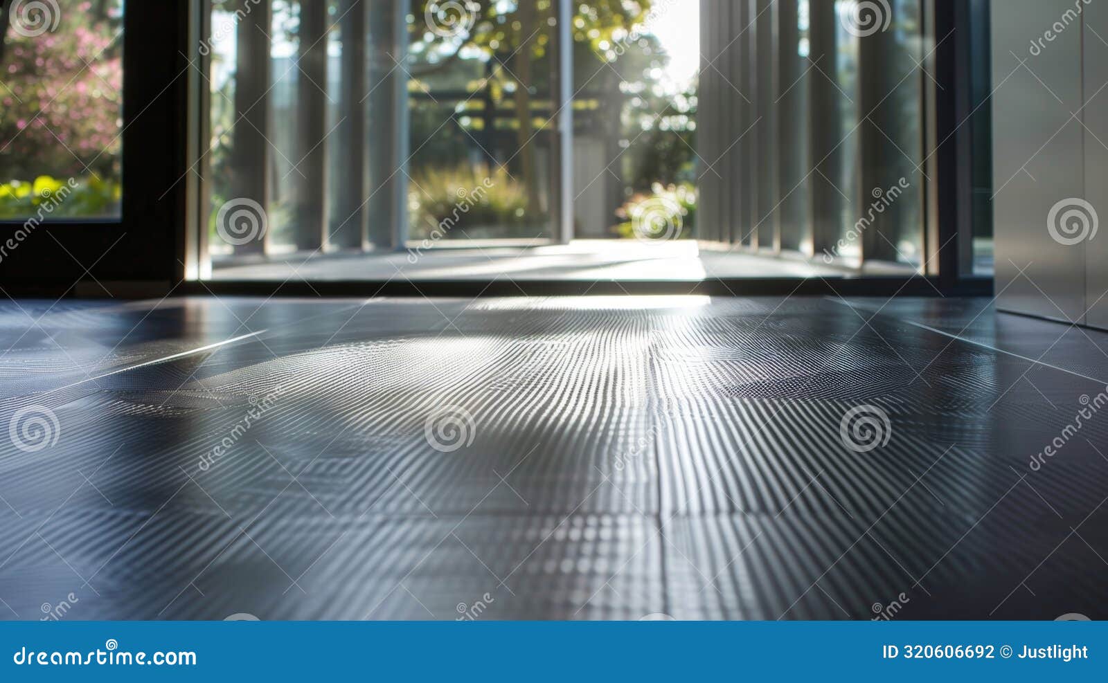 Slightly Raised Ridges and Valleys of the Metal Floor Form a Subtle ...