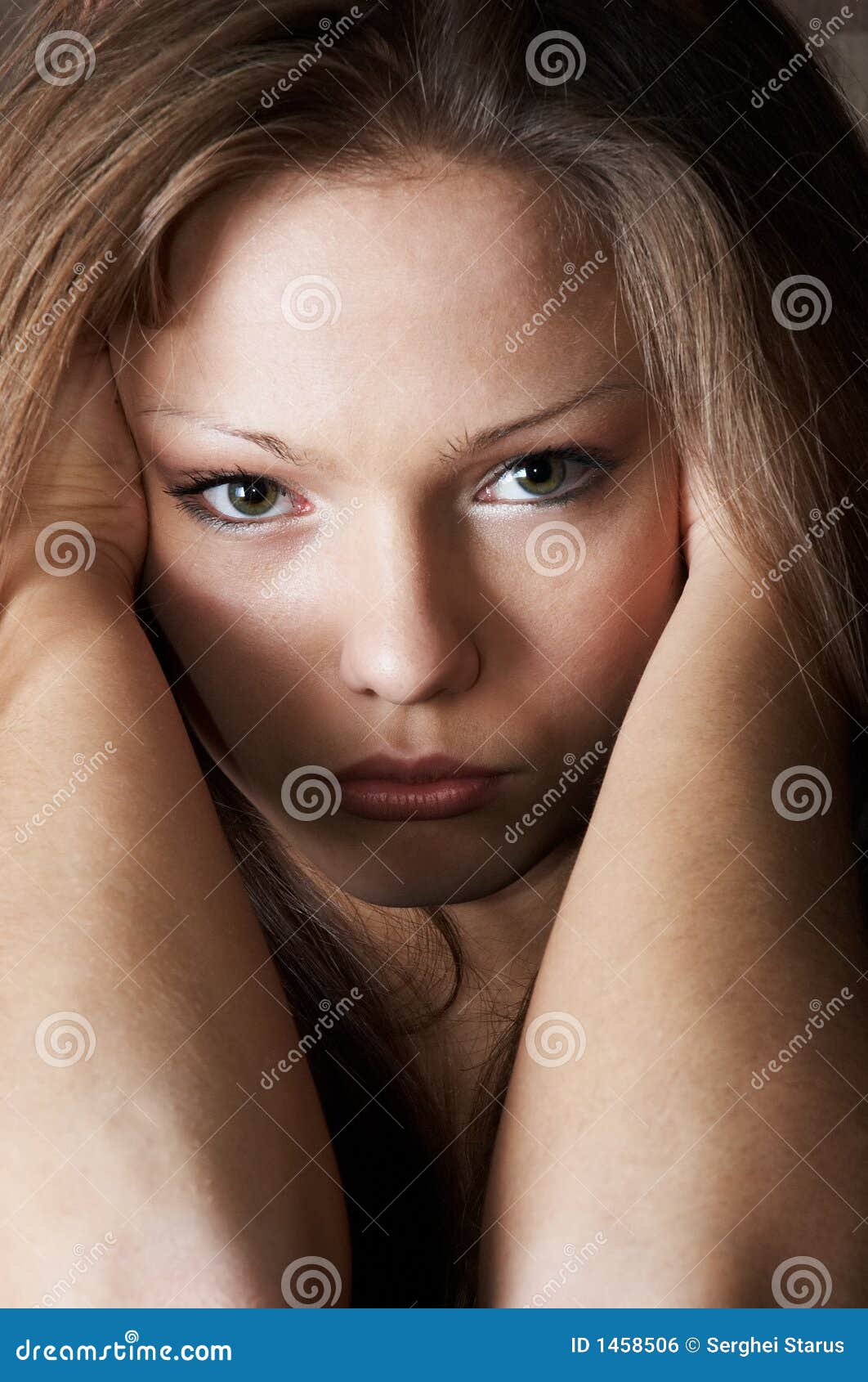 Slightly Sad Glance (color Version) Stock Photo - Image of imploring ...