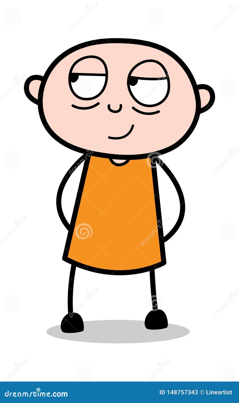 Slightly Smiling - Cartoon Thief Criminal Guy Vector Illustration Stock ...