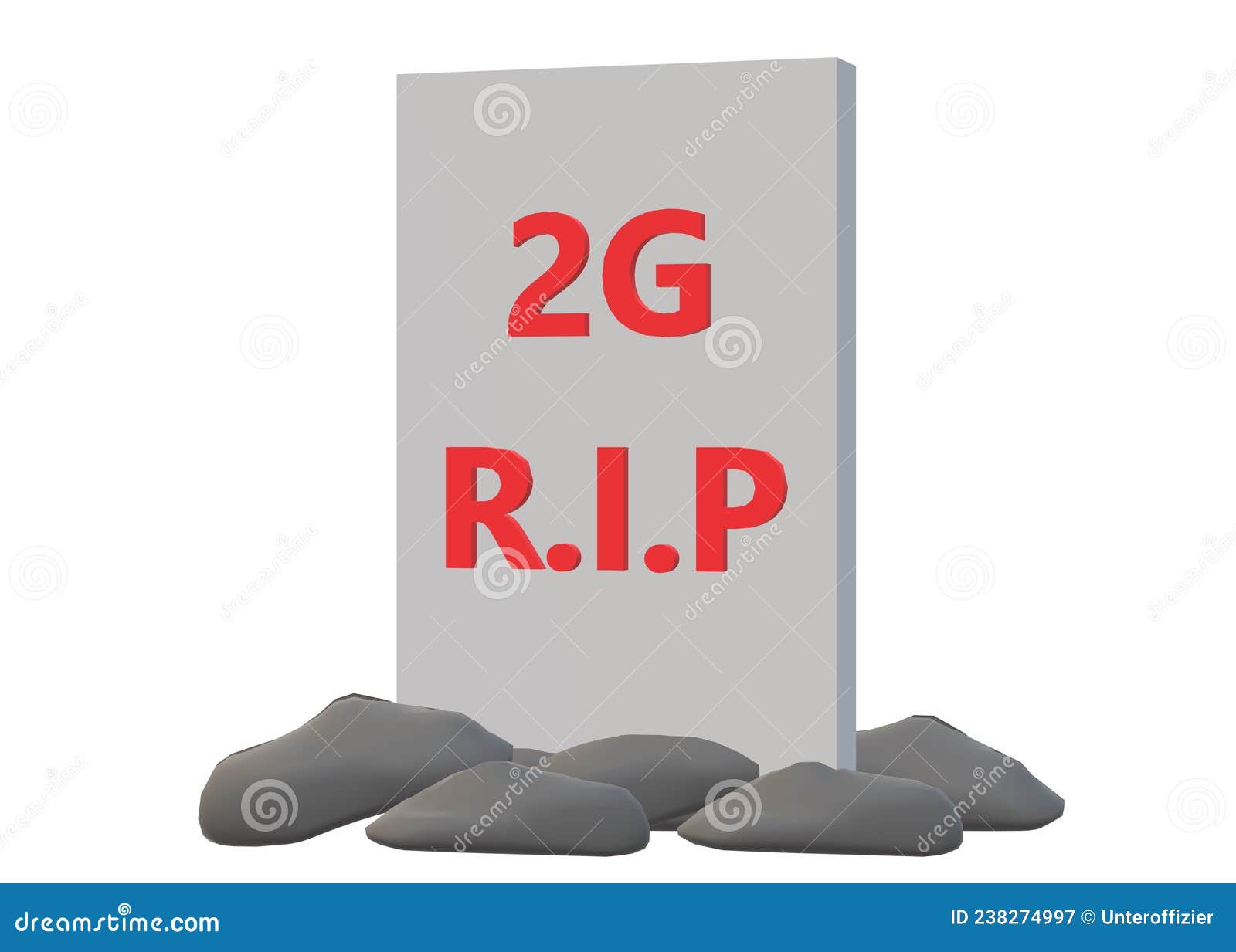 A Slightly Tilted Side View Of A Gravestone Block Showing The End Death ...