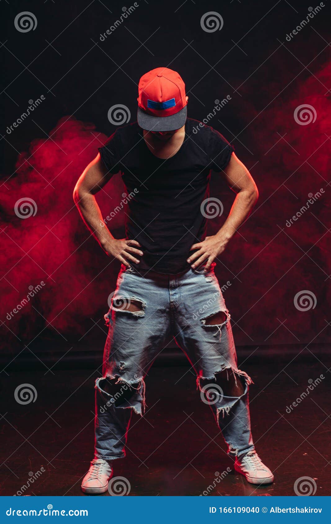 Slim Dancer Man Posing at Camera Stock Photo - Image of flexibility ...