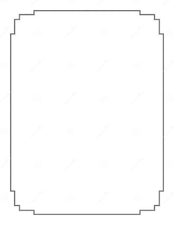 Slim Deco Border stock illustration. Illustration of frame - 3477252