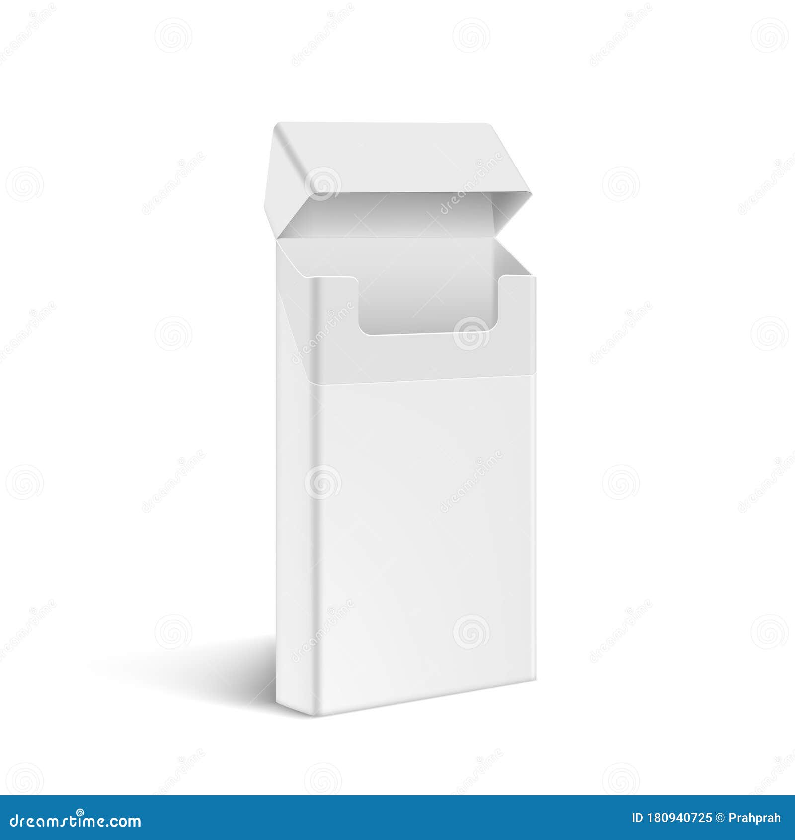 Slim Design Open White Cigarette Box Pack Stock Vector - Illustration ...