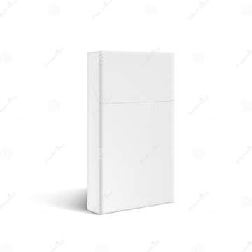 3D Slim Design White Cigarette Box Pack Stock Vector - Illustration of ...