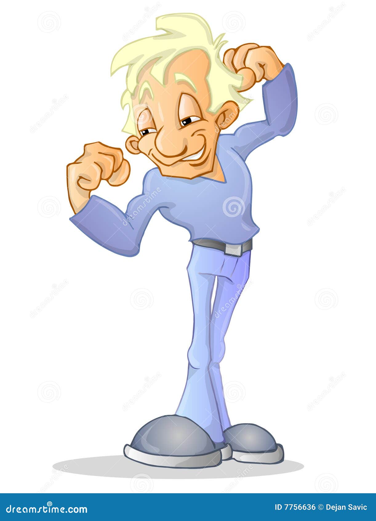 Slim guy stock illustration. Illustration of child, cartoon - 7756636