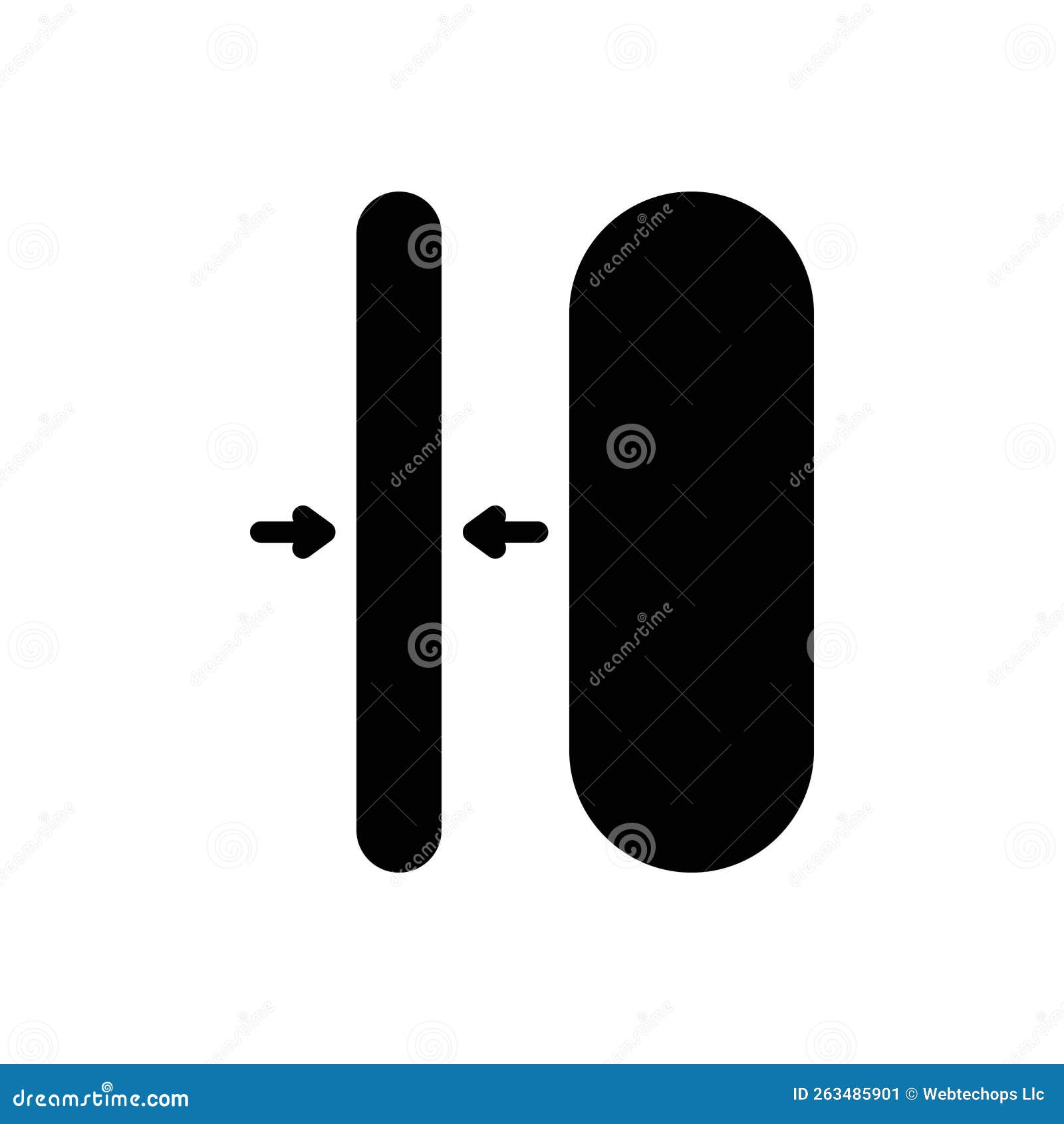 Black Solid Icon for Slim, Thin and Tall Stock Vector - Illustration of ...