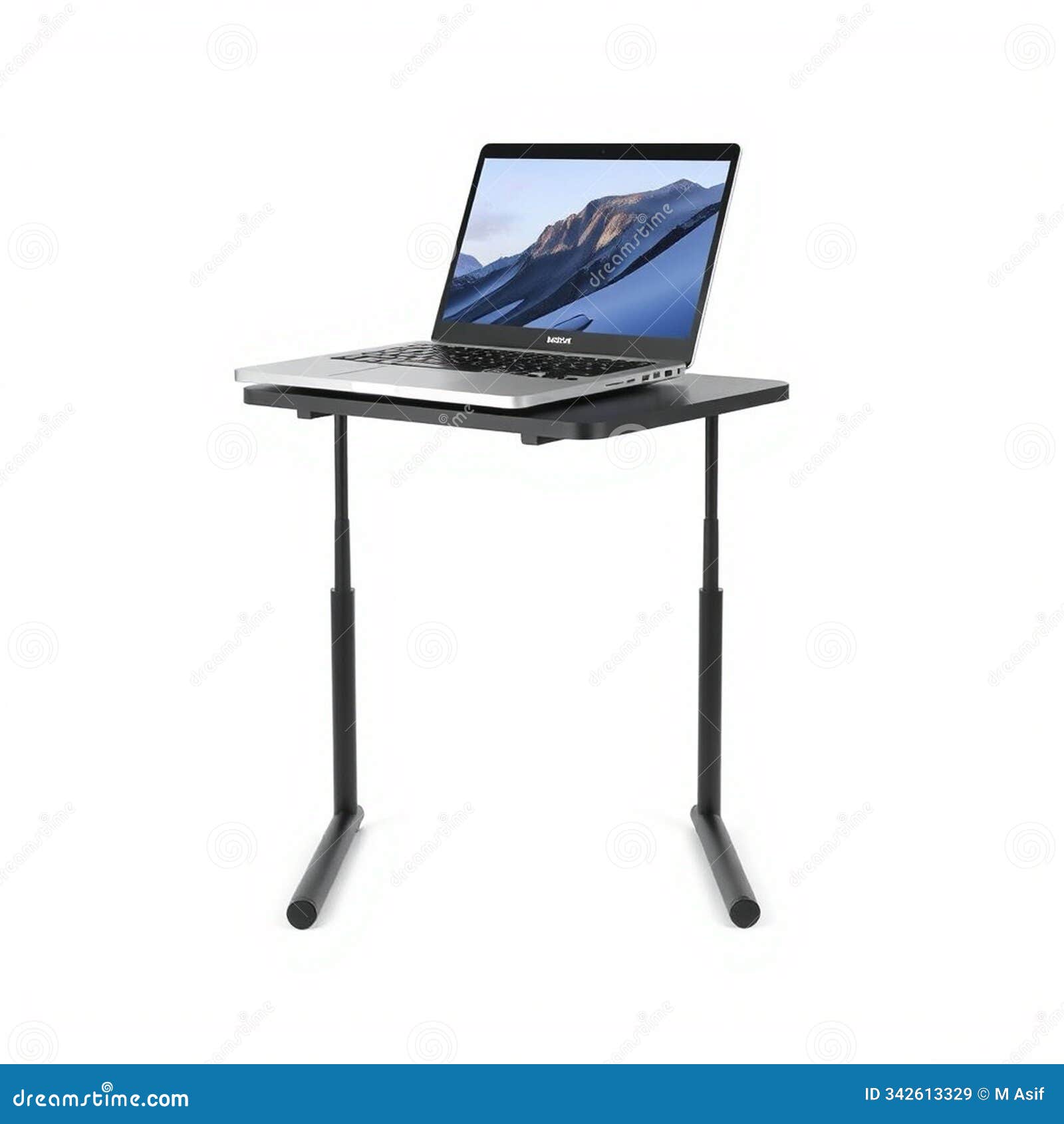 A Slim Laptop Stand with Adjustable Height Features, Designed Stock ...
