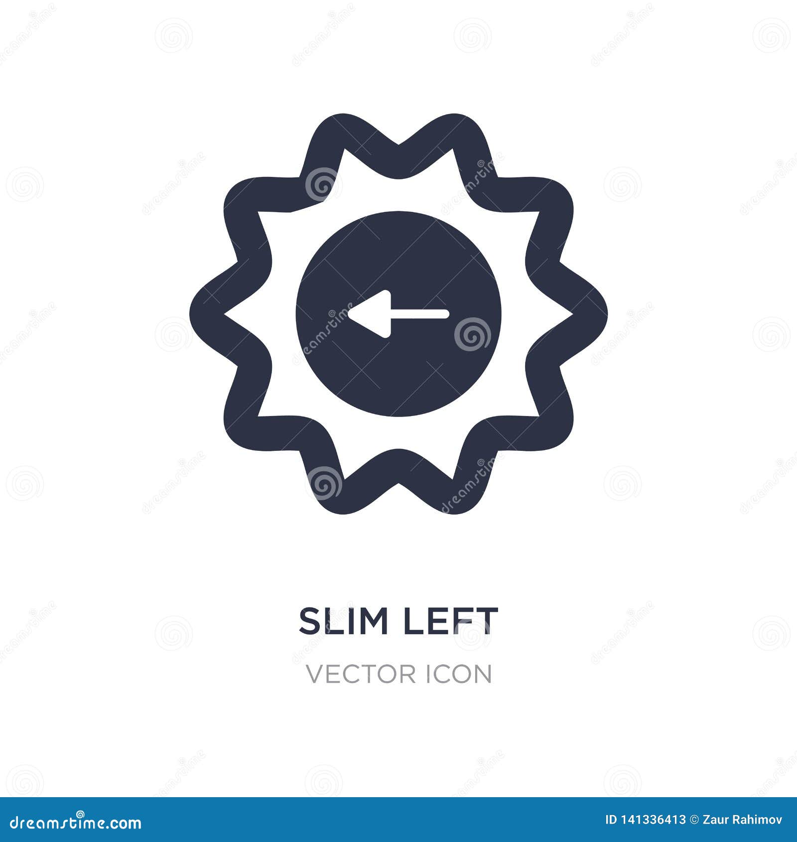 Slim Left Icon on White Background. Simple Element Illustration from UI ...