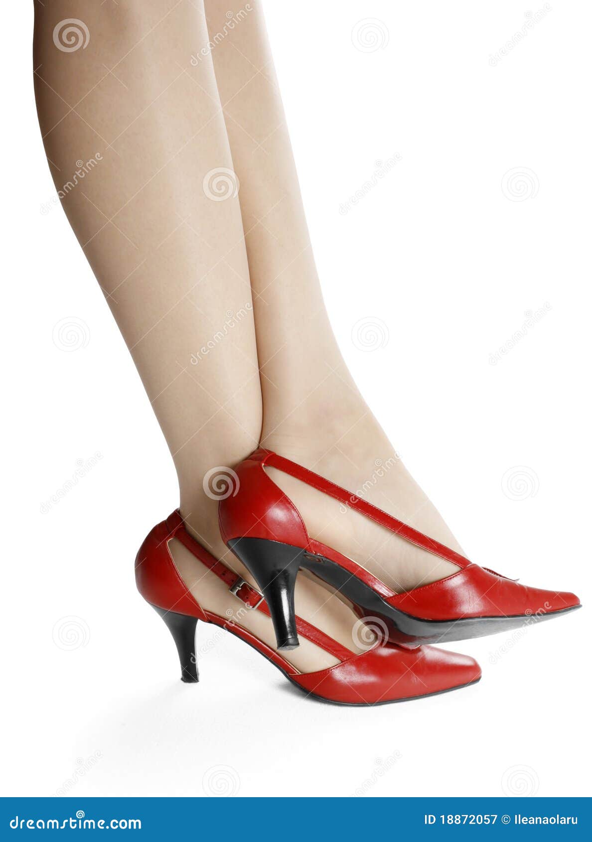 Slim legs and red shoes stock image. Image of contrast - 18872057