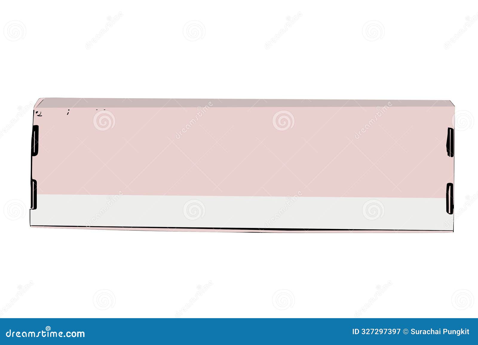 Rectangular Slim Paper Packaging Boxes With Opened Lid, Front And Back ...