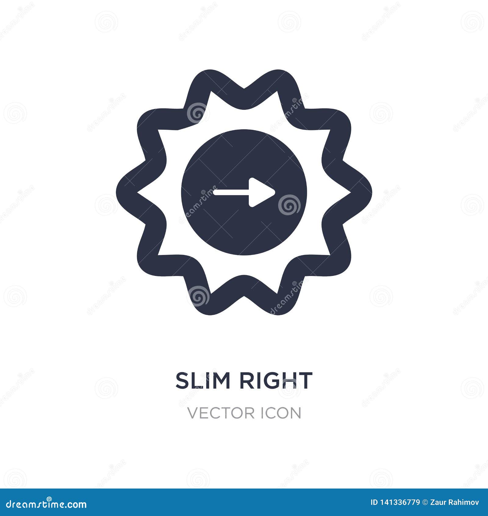 Slim Right Icon on White Background. Simple Element Illustration from ...