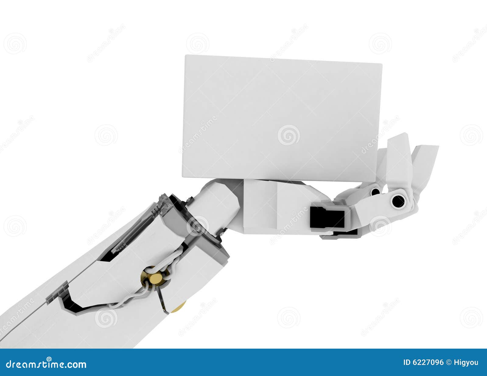 Slim Robot Arm, White Sign stock illustration. Illustration of design ...