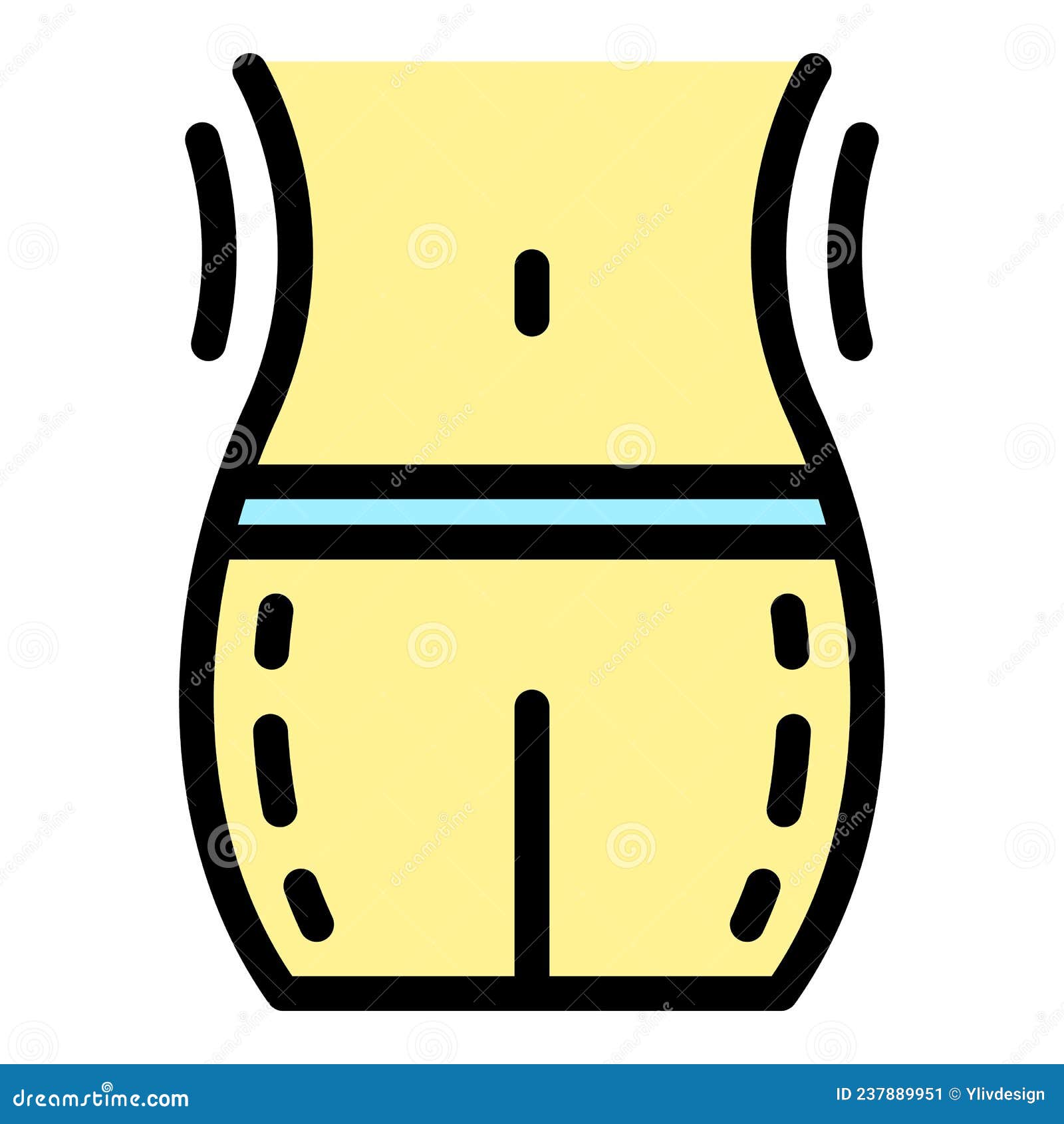 Slim Slimming Icon Color Outline Vector Stock Vector - Illustration of ...