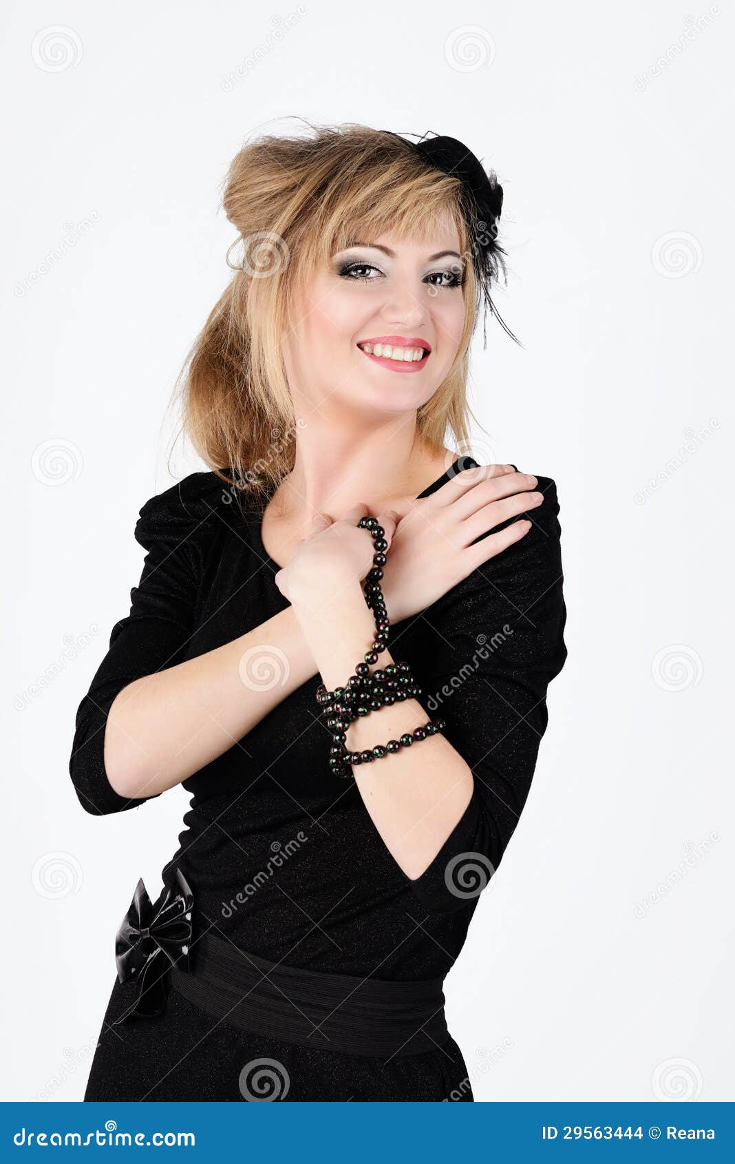 Slim smiling woman stock photo. Image of blonde, face - 29563444