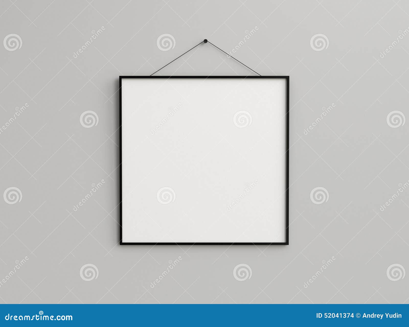 Slim Square Blank Photo Frame on Composition Black and White Stock ...
