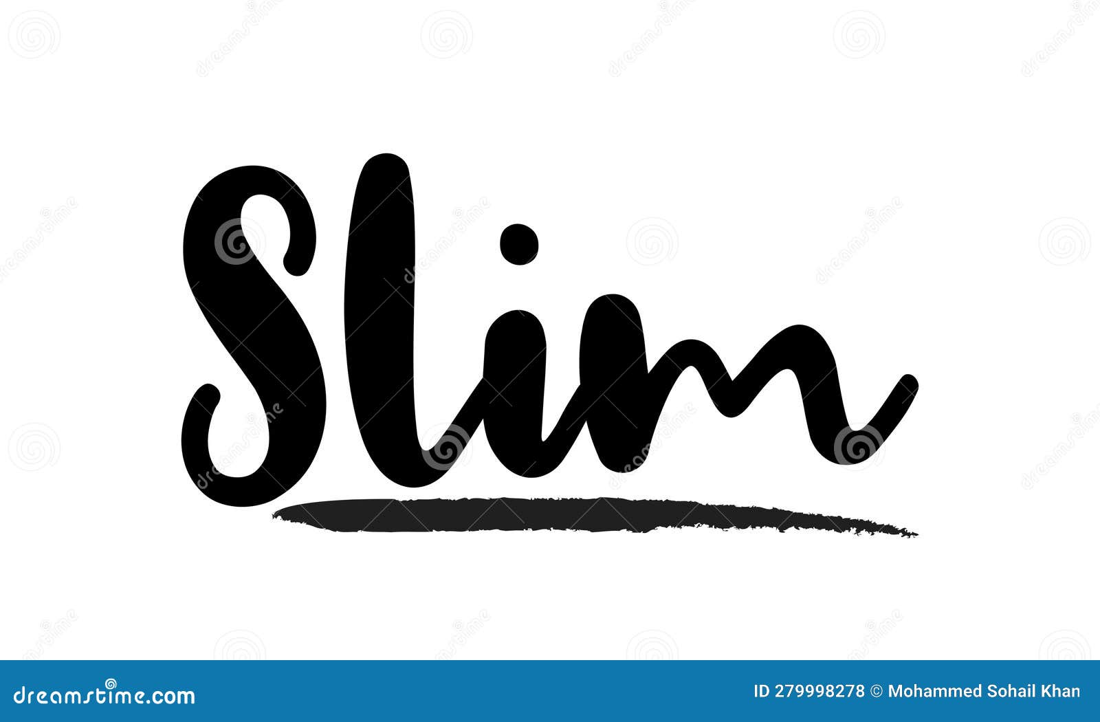 Slim Stylish Typography Text Lettering Phrase Vector Design Stock ...