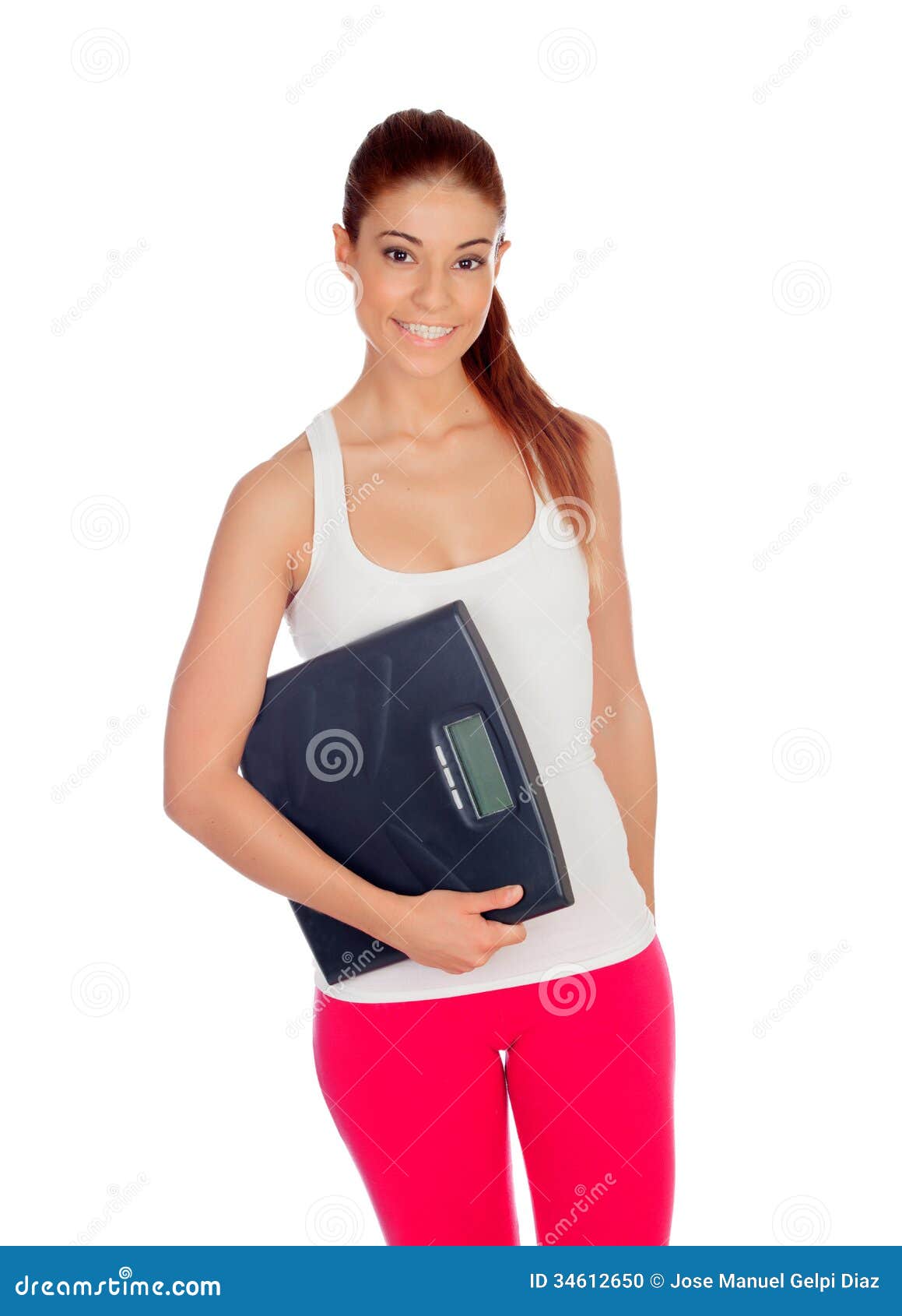 Slim Woman Scale His Arms Stock Photos - Free & Royalty-Free Stock ...