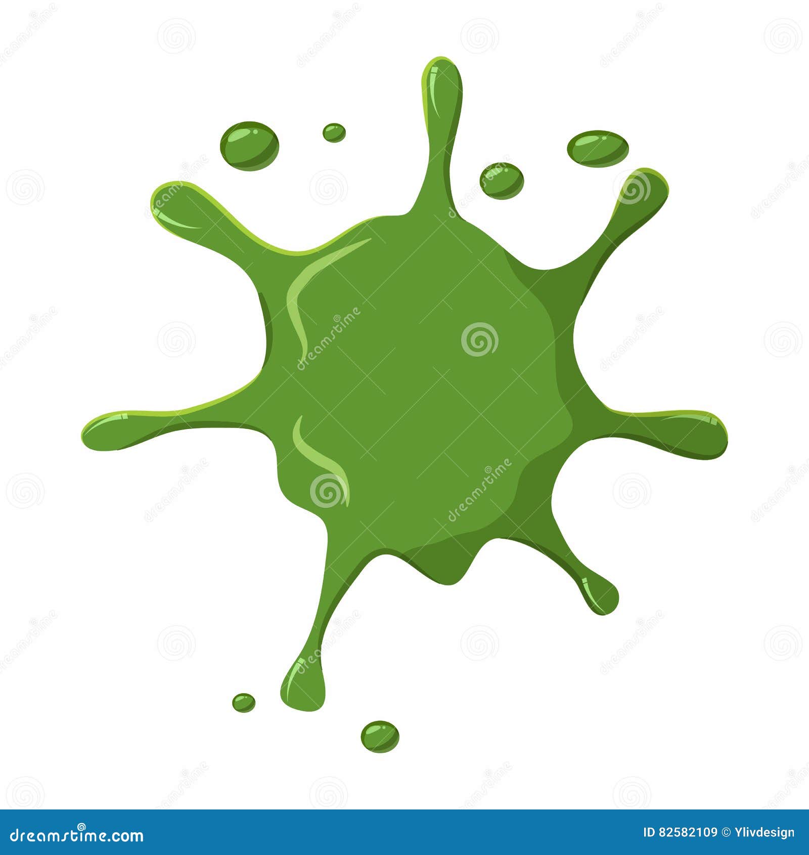Slime Blot Isolated On White Background. Cartoon Vector | CartoonDealer ...