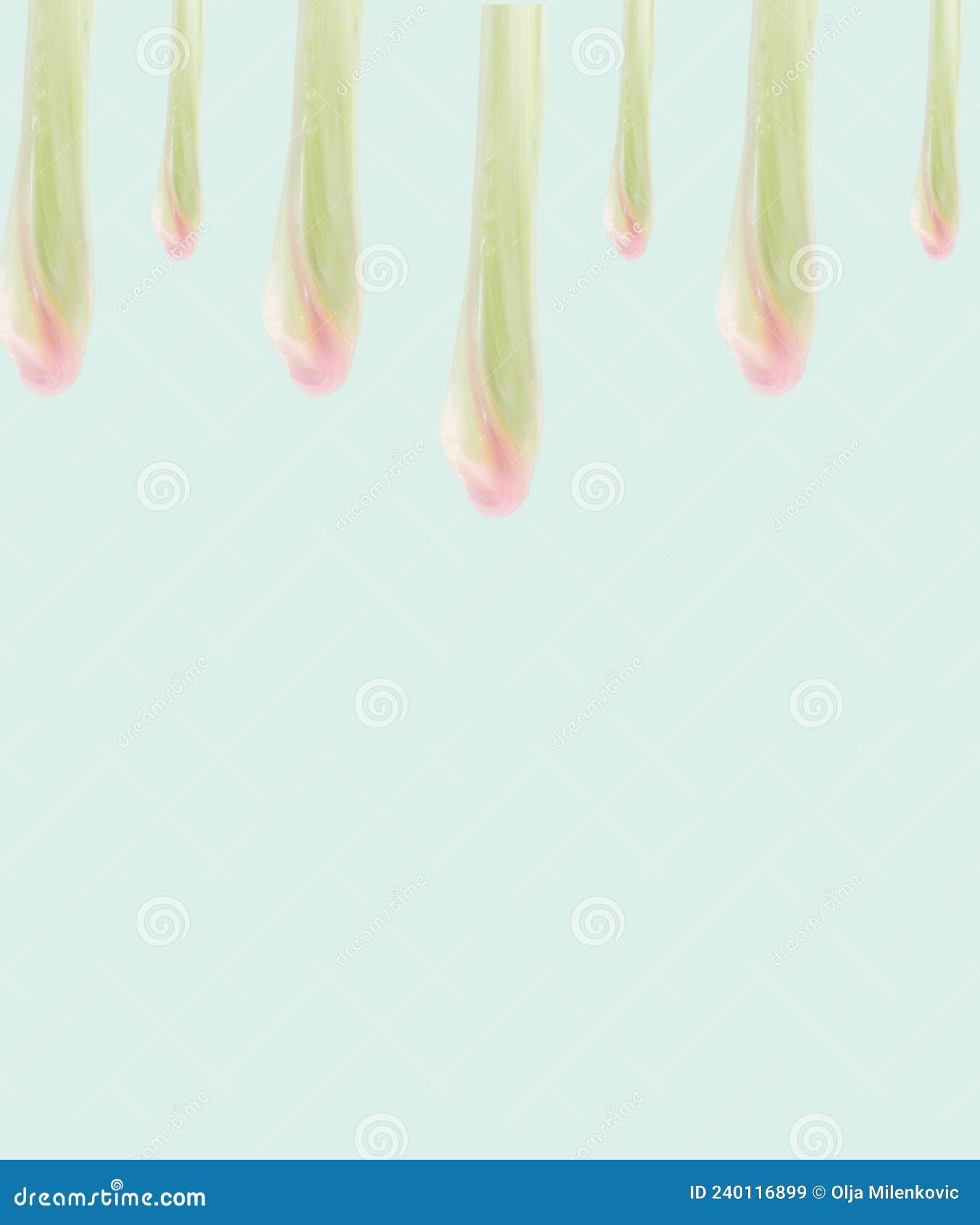 Slime in the Fall. Gently Pink Green Shades. Pastel Background. Space ...