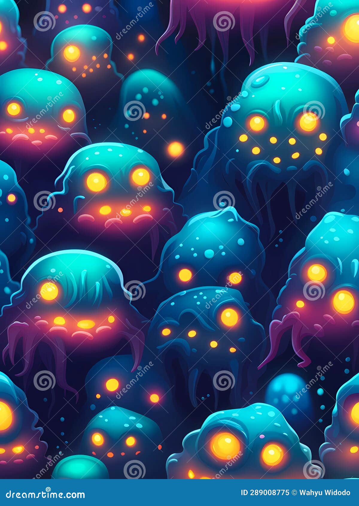 Slime Monster 3D Cartoon Character Illustration AI Generated Stock ...