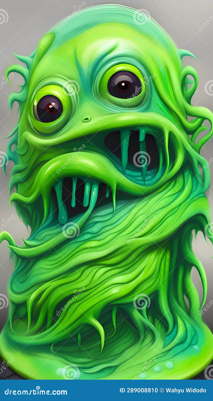 Slime Monster 3D Cartoon Character Illustration AI Generated Stock ...