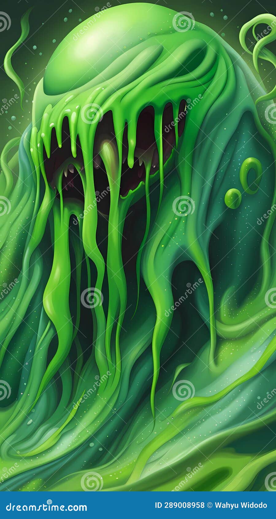 Slime Monster 3D Cartoon Character Illustration AI Generated Stock ...
