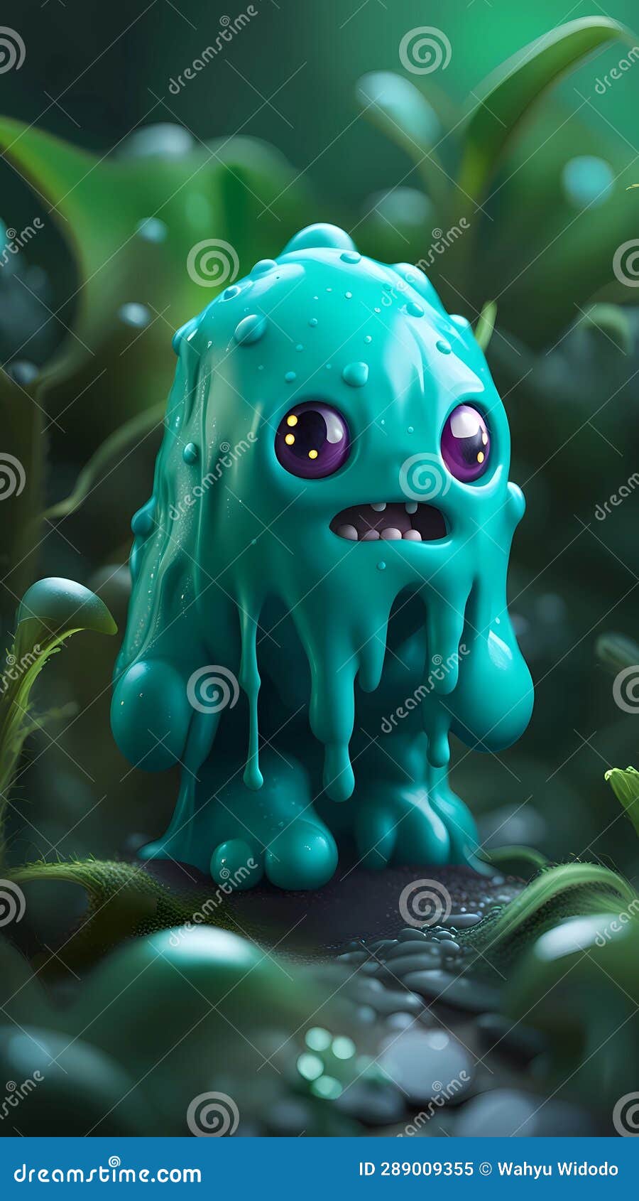 Slime Monster 3d Cartoon Character Illustration AI Generated Stock ...