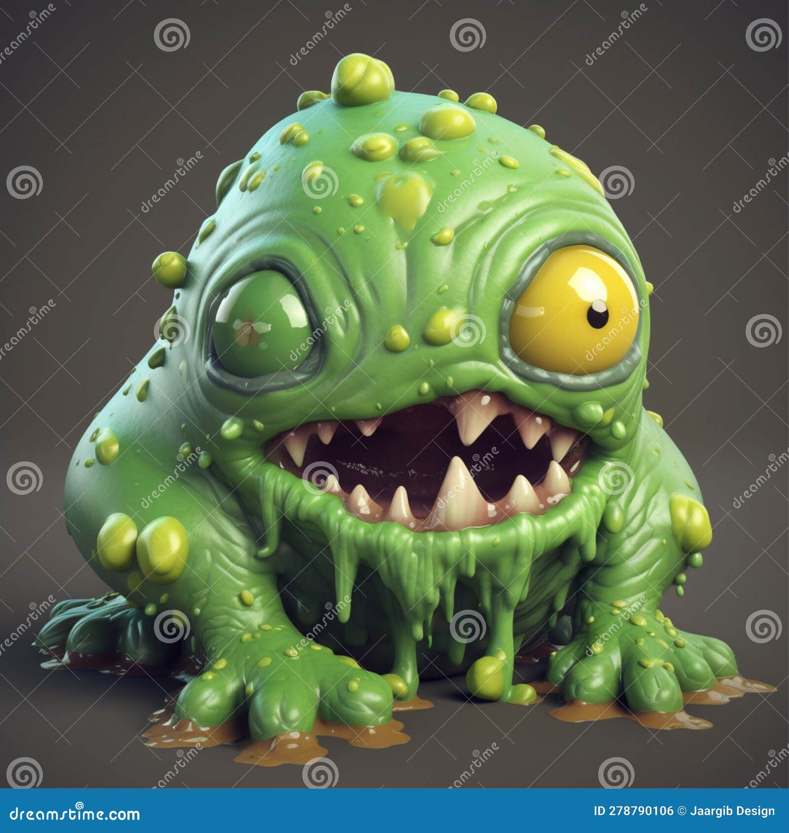Slime monster stock illustration. Illustration of slime - 278790106