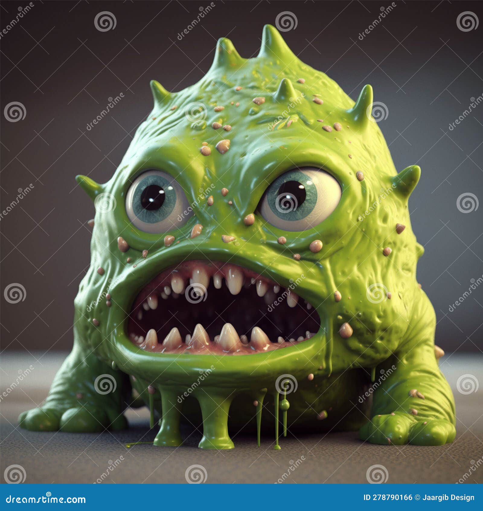 Slime monster stock illustration. Illustration of banner - 278790166