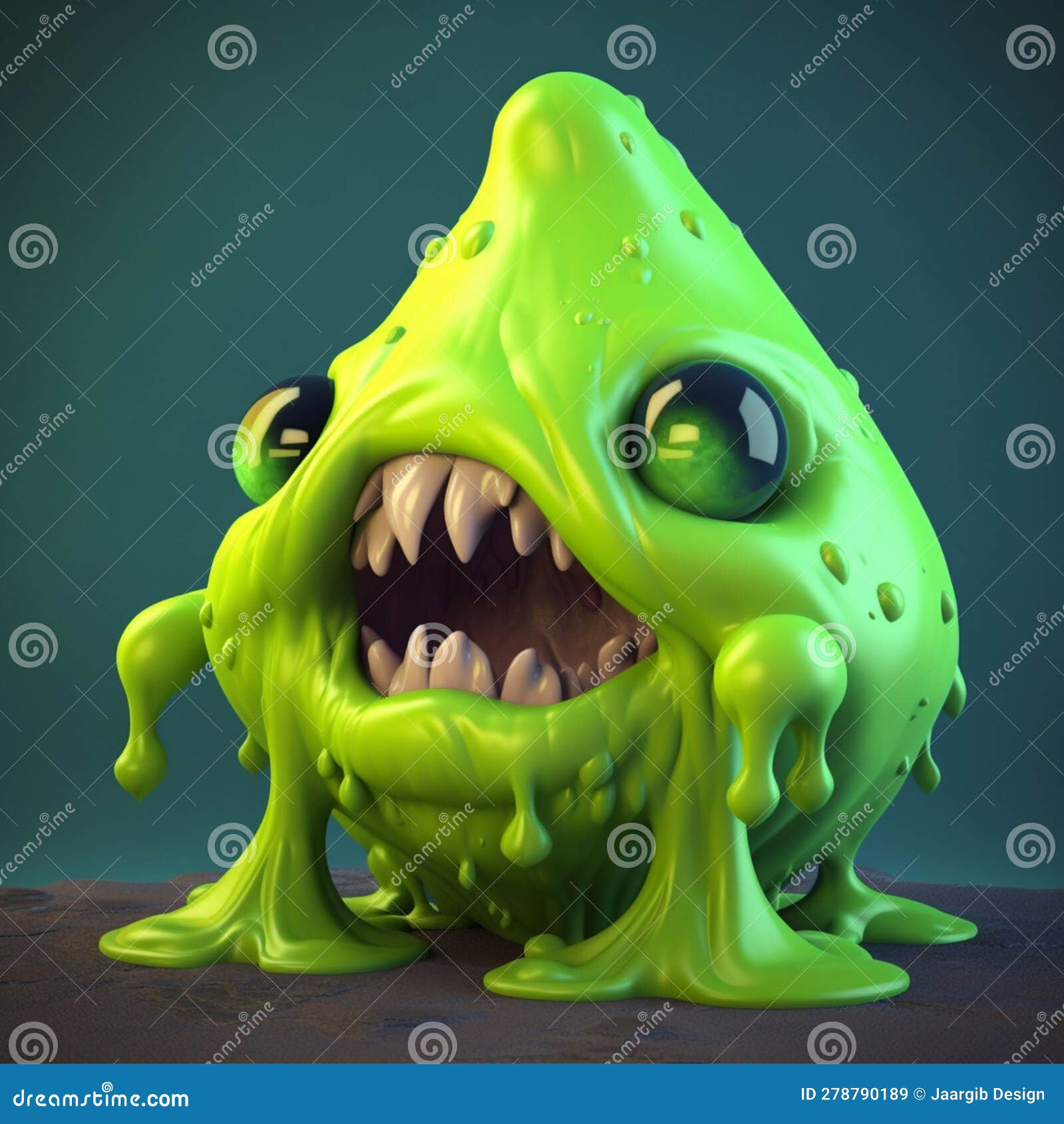 Slime monster stock illustration. Illustration of game - 278790189
