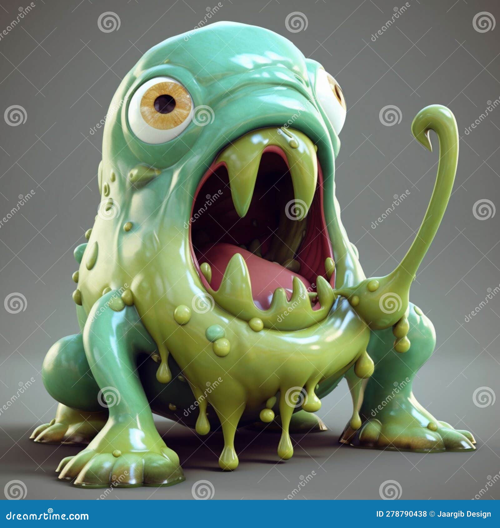 Slime monster stock illustration. Illustration of vector - 278790438