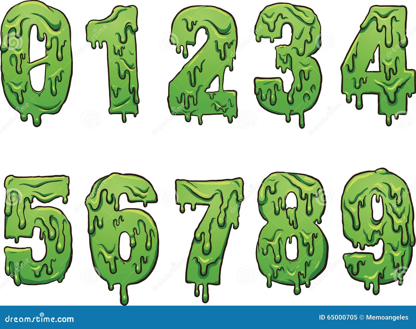 Slime numbers stock vector. Illustration of green, vector - 65000705 Slime numbers stock vector. Illustration of green, vector - 65000705